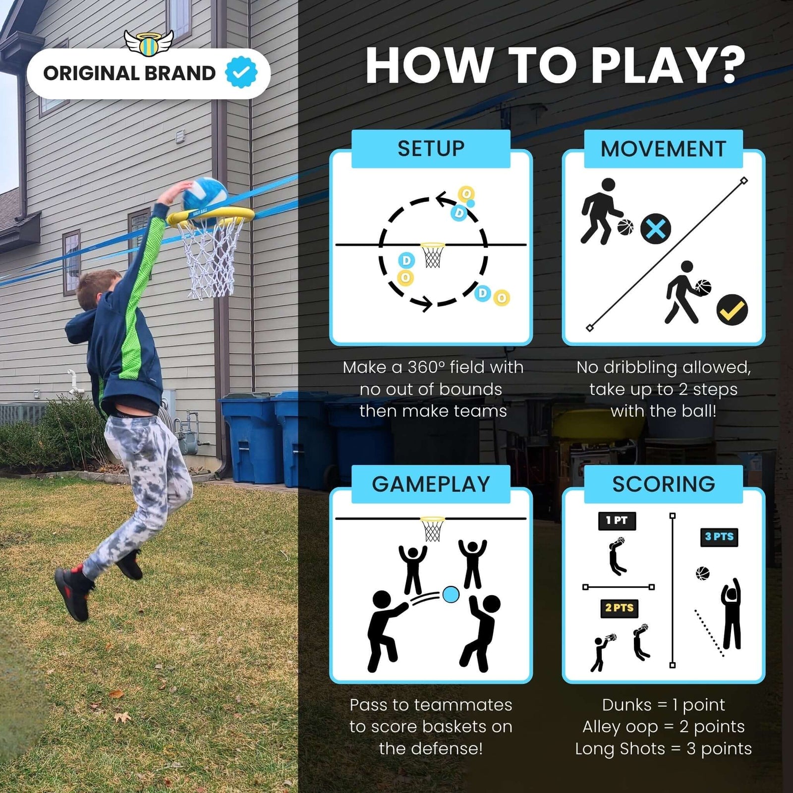 Halo Ball Set - Dunk Anywhere Portable Hoop