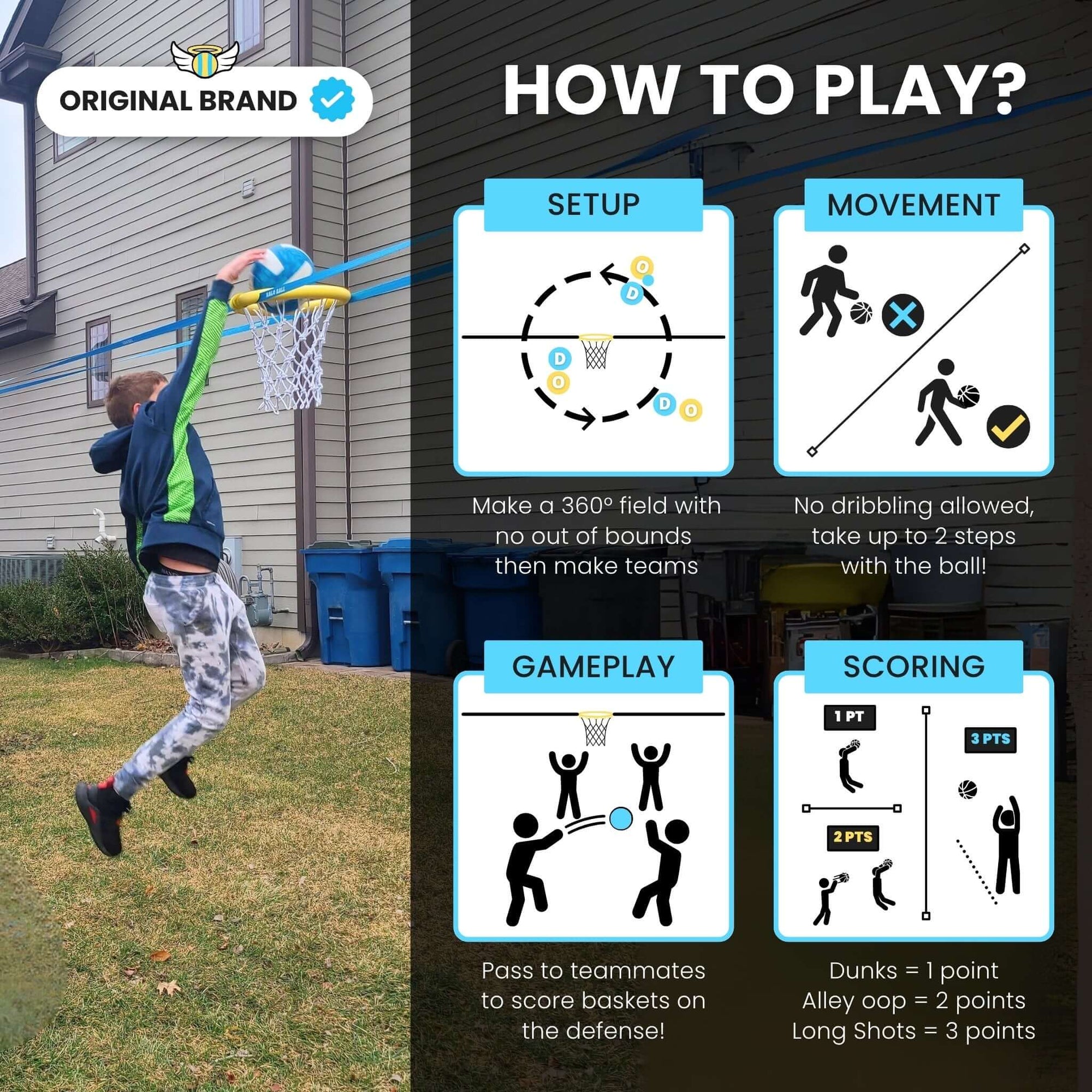 Halo Ball Set - Dunk Anywhere Portable Hoop