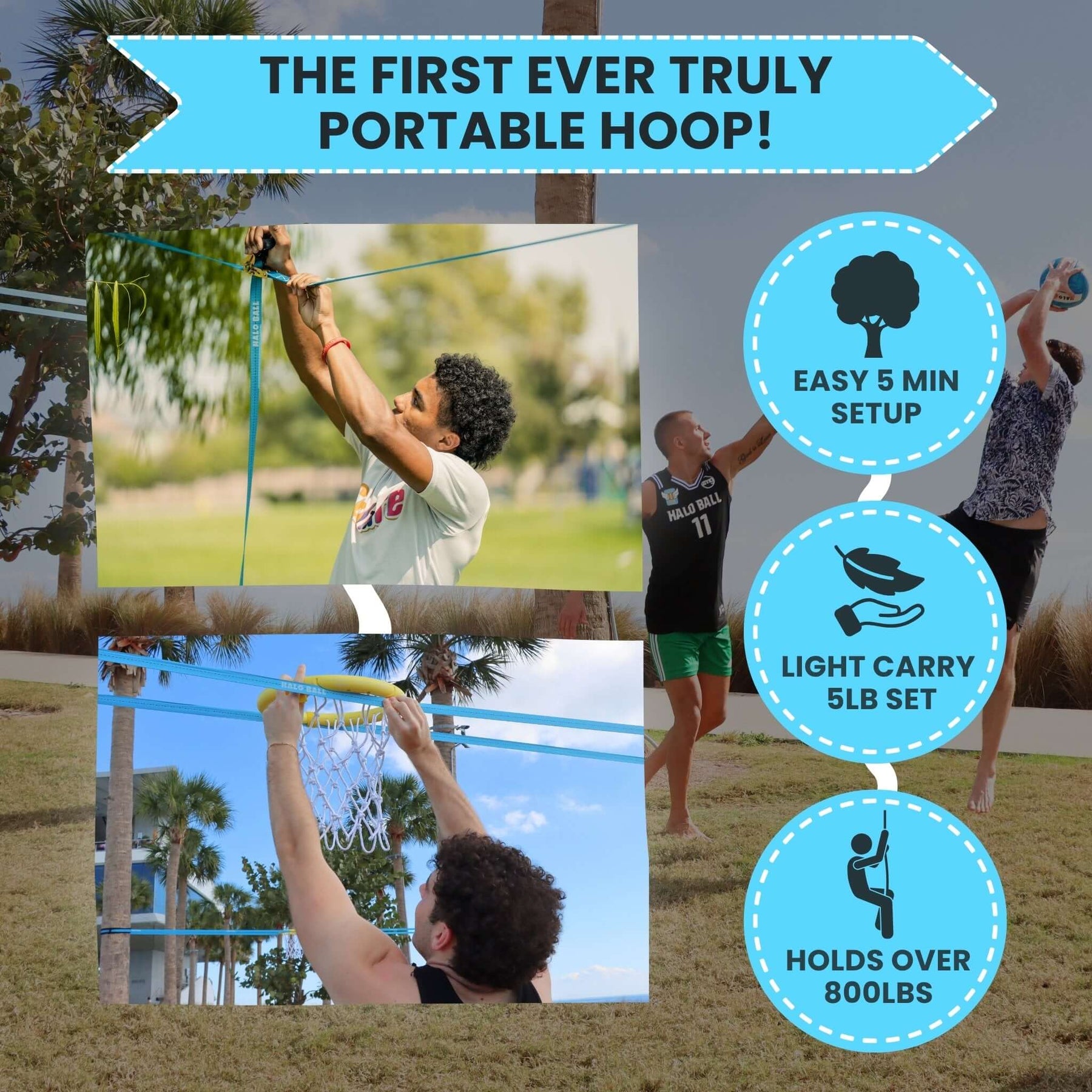 Halo Ball Set - Dunk Anywhere Portable Hoop
